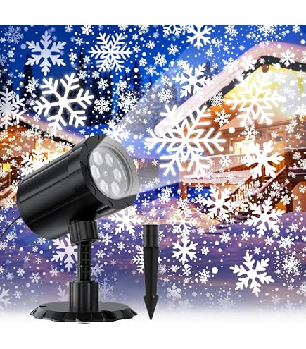 Gemmy Lightshow Multi Color Snow Flurry Snowflake Led Projection Light