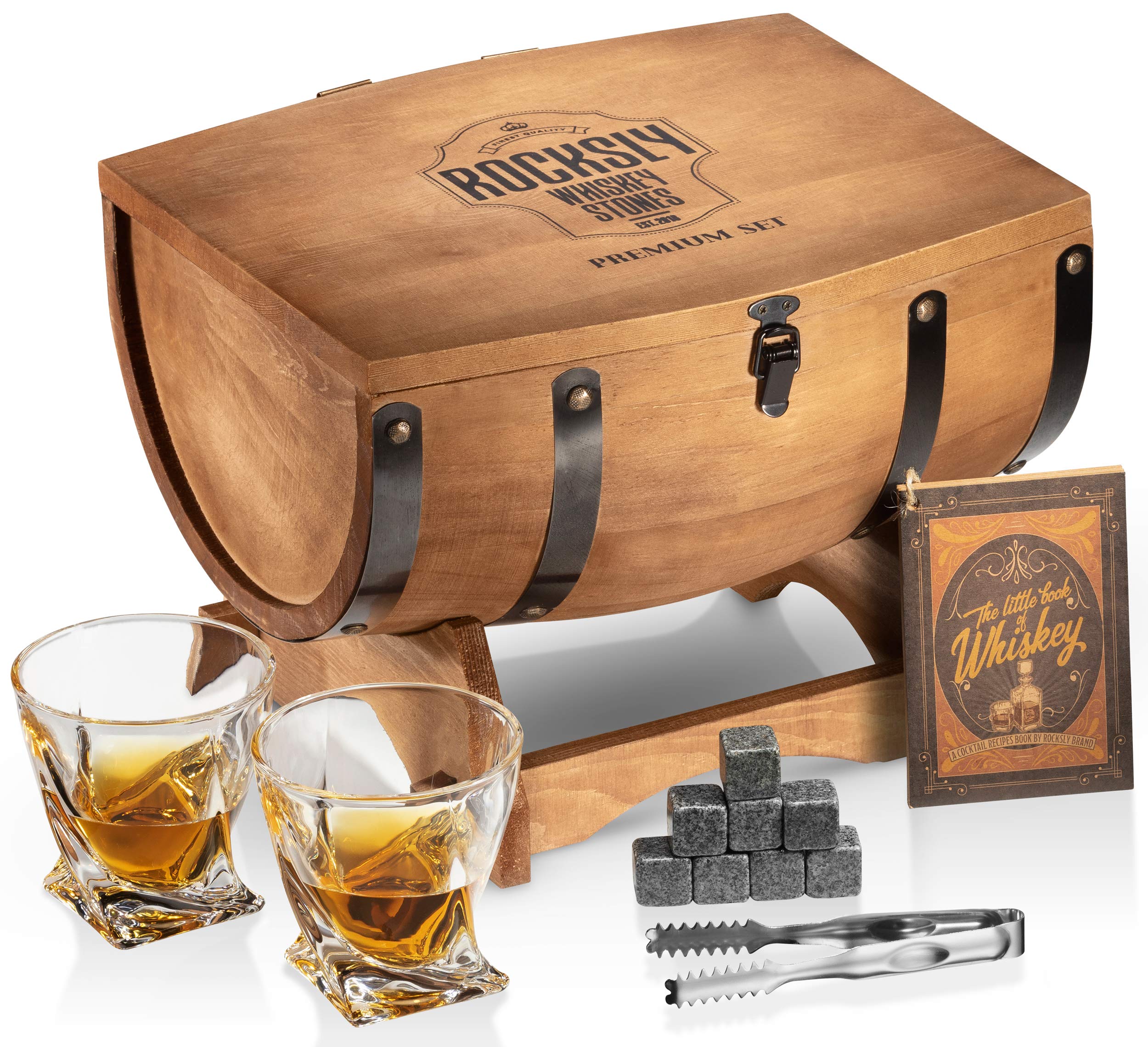Mua ROCKSLY Whiskey Stones Gift Set for Men in Whiskey Half Barrel Gift ...