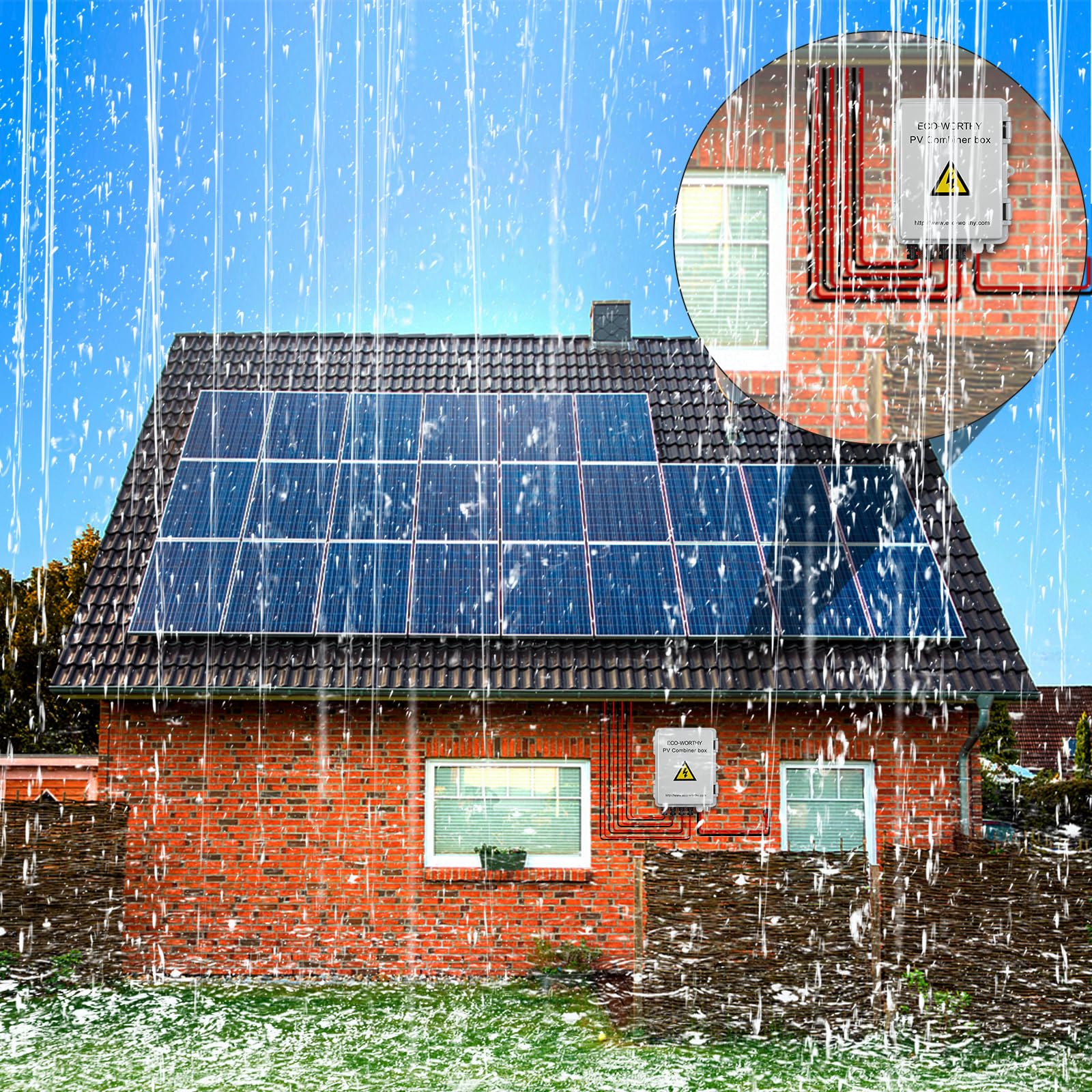 Mua ECO-WORTHY 4 String PV Combiner Box with 10A Rated Current Fuse and ...