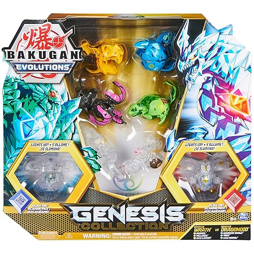 Bakugan Evolutions, Bakugan Genesis Collection Pack, 2 Light Up Bakugan ...