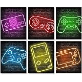 Amazon.com: BGFCE 3pcs Game Room Decor Neon Gaming Posters Wall Art ...