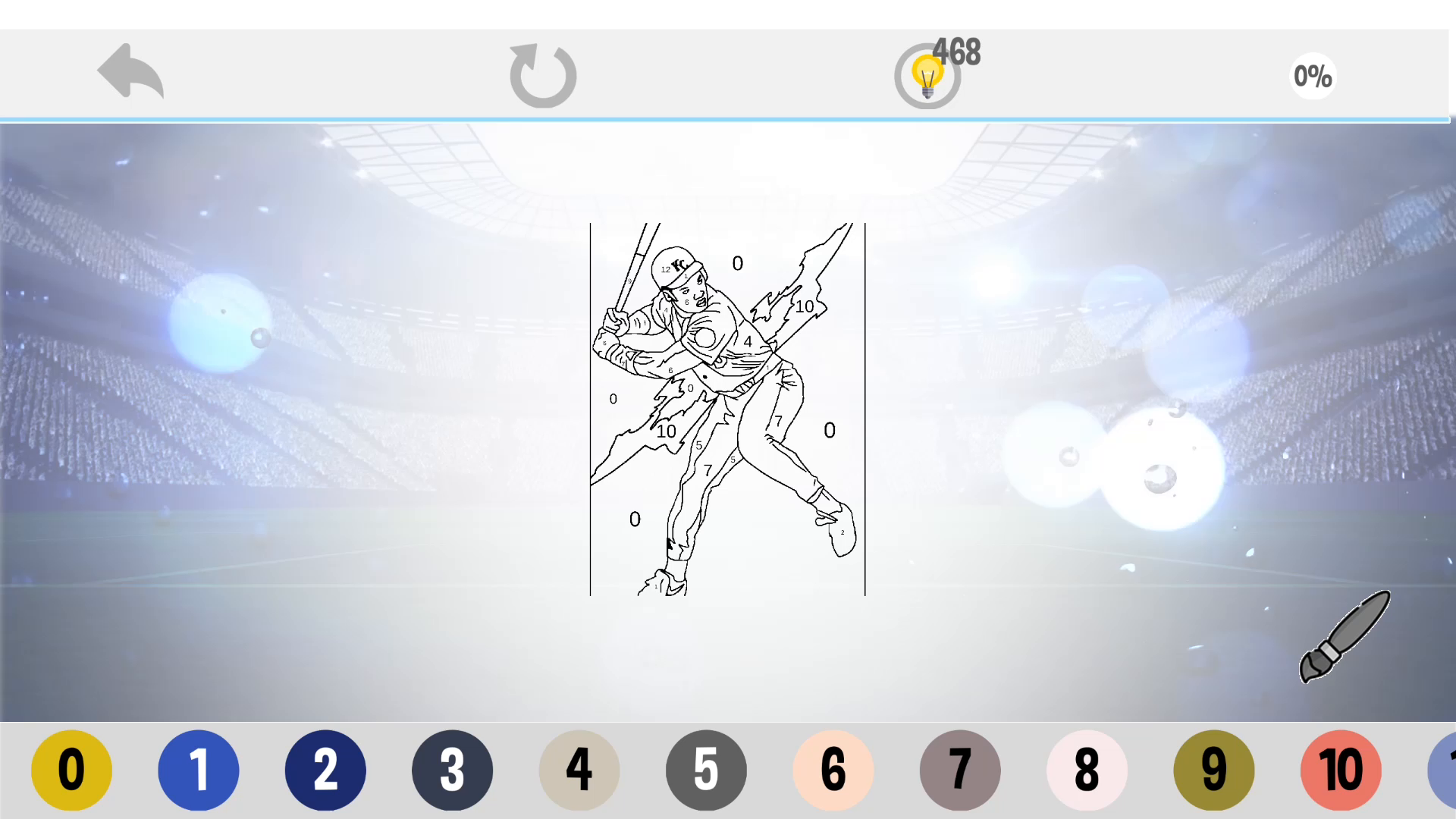 Baseball Paint by Number - Sports Paint + Glitter + Crayon + Oil Paint ...