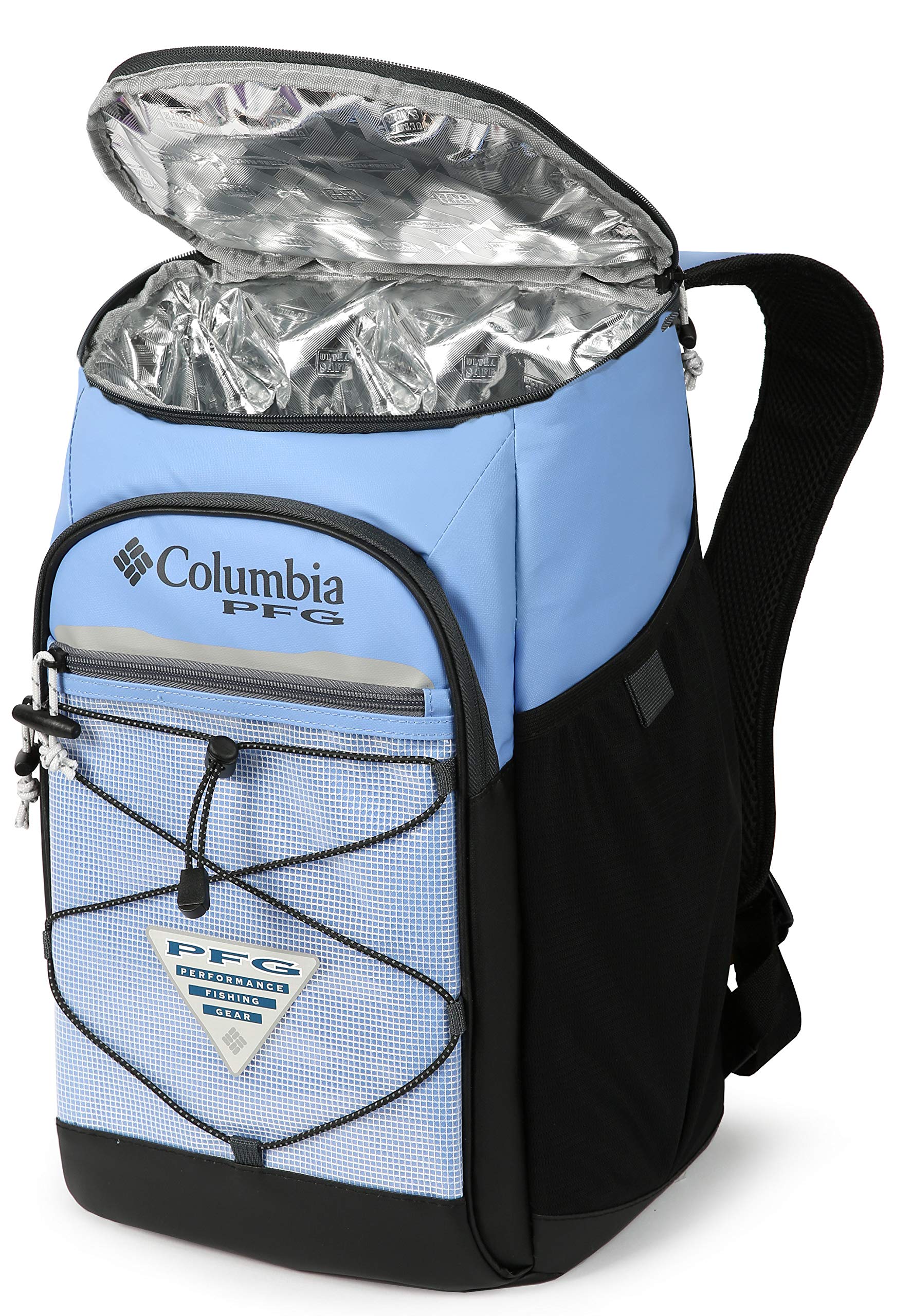 Columbia PFG Roll Caster 30 Can Insulated Backpack Cooler, White Cap