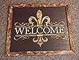 Amazon.com : Welcome Fleur De Lis Stencil by StudioR12 | Reusable Mylar ...