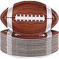 Amazon.com: ADXCO 100 Pieces Football Shaped Disposable Paper Plates ...