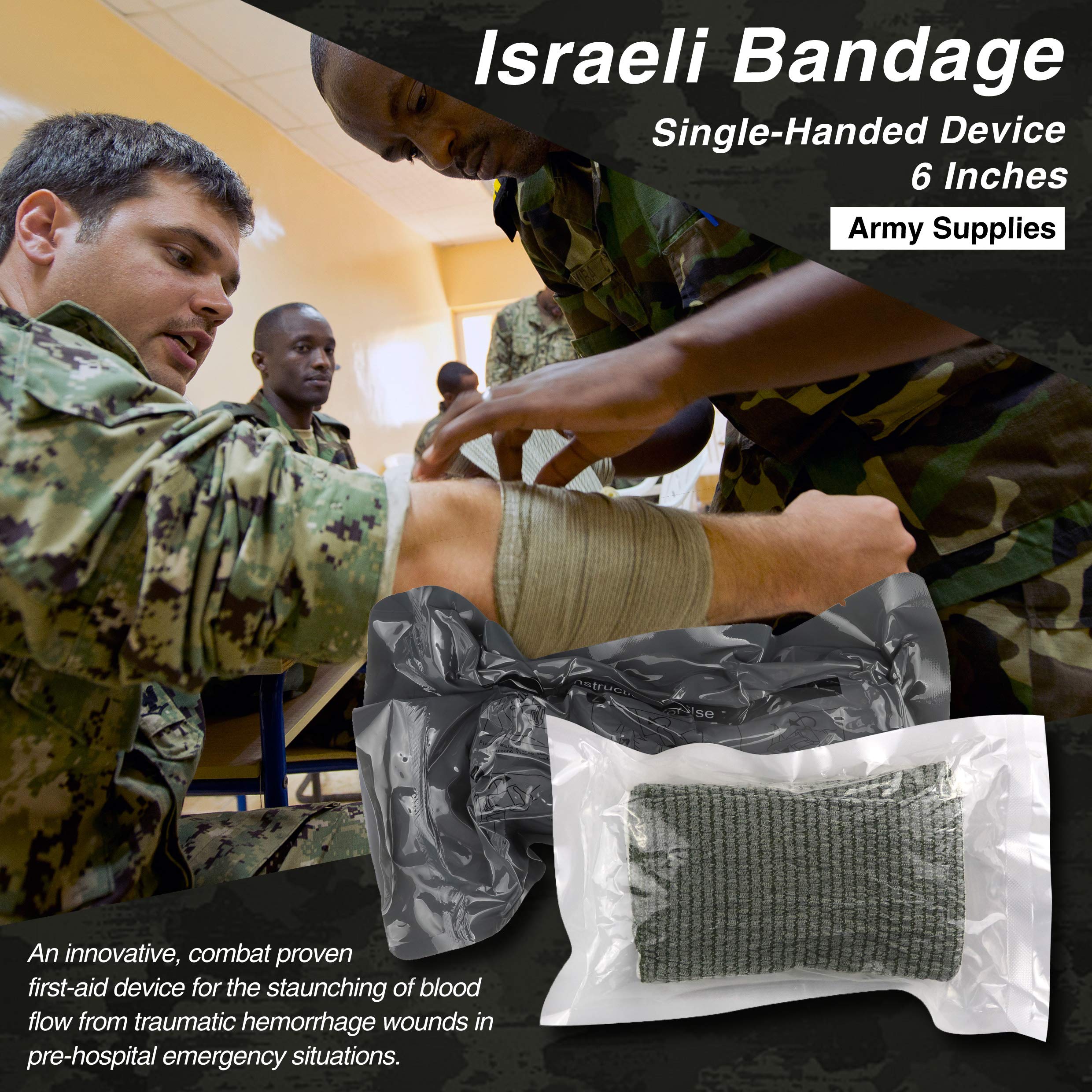 Mua Survival First Aid Kit with Tourniquet, 6" Israeli Bandage, Splint ...