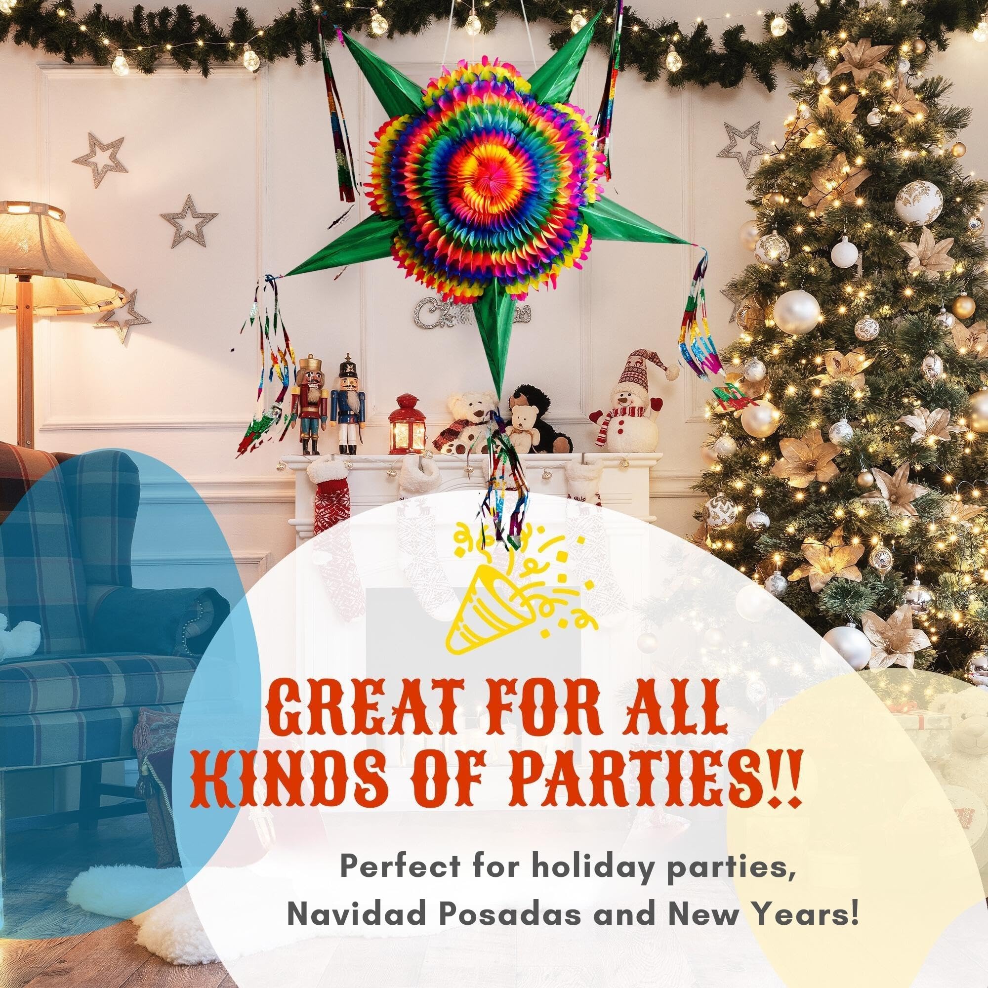 Mua Mexican Star Pinata (32"), Green Cones, Piñatas for Birthday ...