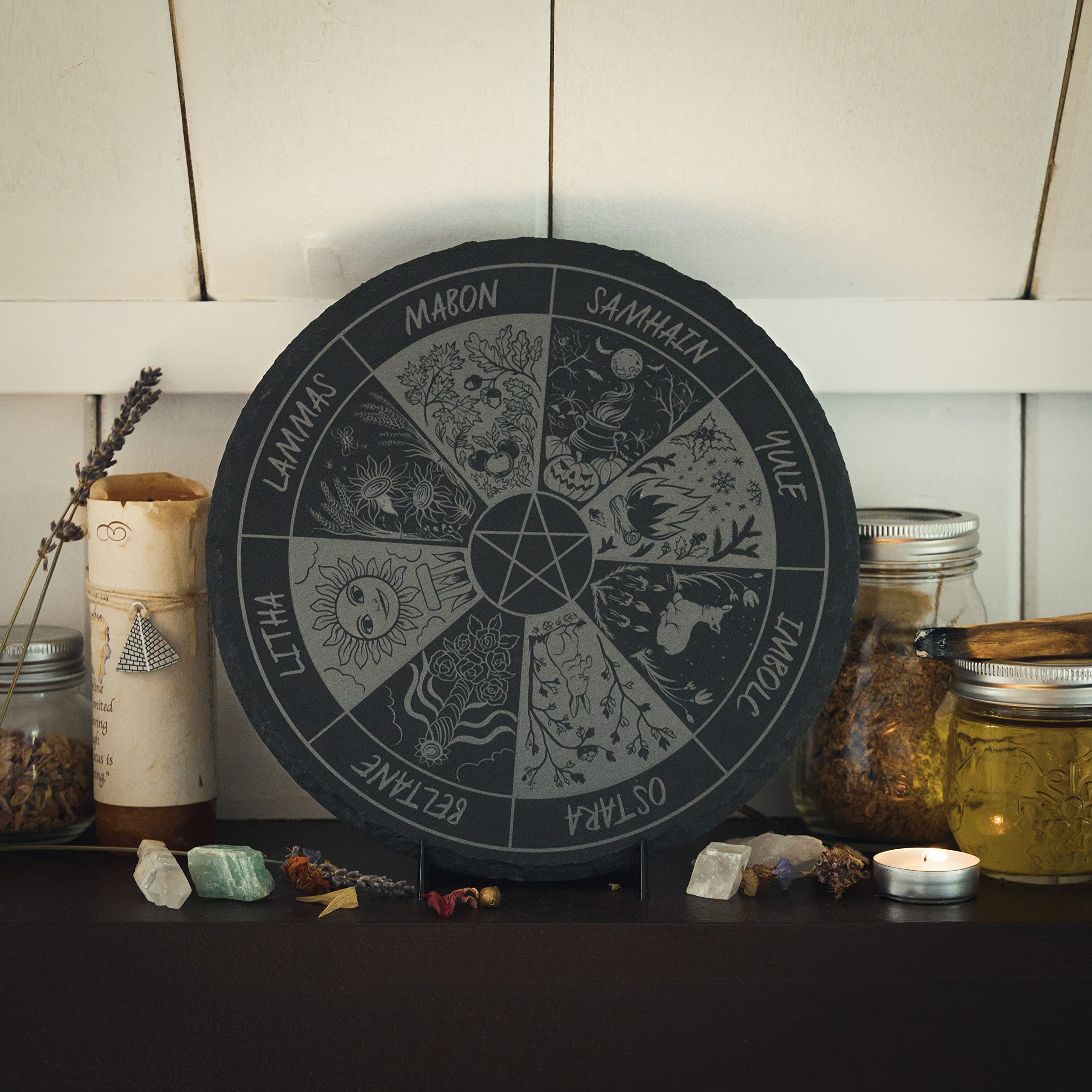Mua Double Sided | Wheel of the Year | Witch's Calendar | Divination ...