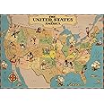 Amazon.com: United States of America Wooden Map Jigsaw Puzzle Toys for ...