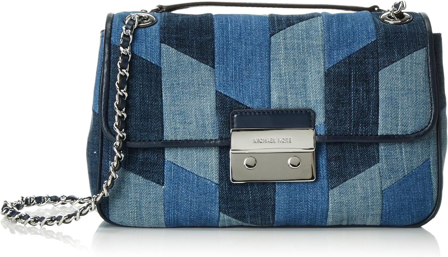 Michael Kors Denim Blue Handbags For Women's | semashow.com
