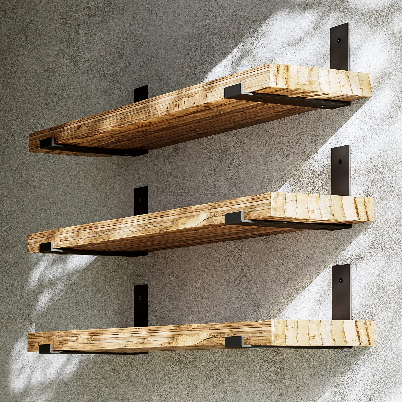 WEKIS Shelf Brackets 12 Inch, Strong Heavy Duty Floating Shelf Brackets ...