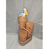 Amazon.com: Set of 3 Nautical Wood Piling Decorations – Real Wooden ...