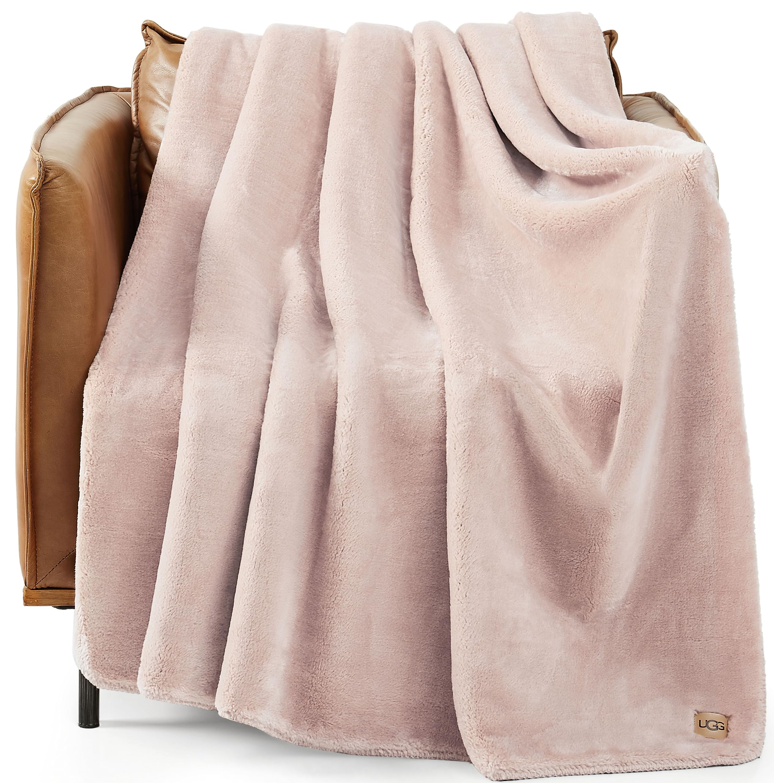 UGG 11065 Whitecap Plush Flannel Oversized Reversible Fleece Throw ...