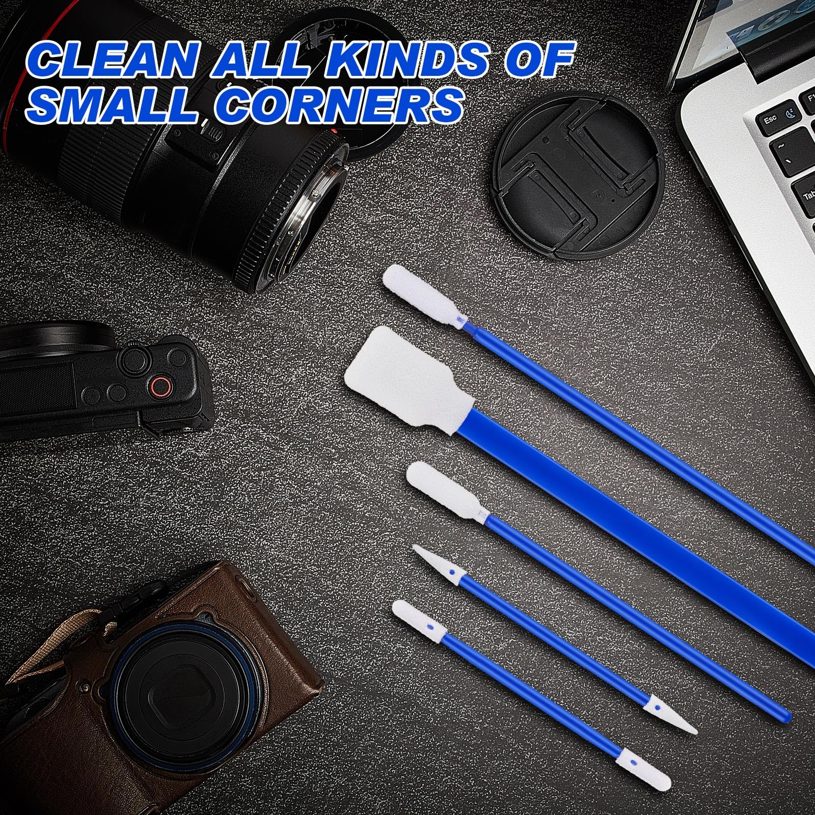 Mua 500 Pack Foam Tip Cleaning Swab Kit Cleanroom Sponge Stick 5 Types ...