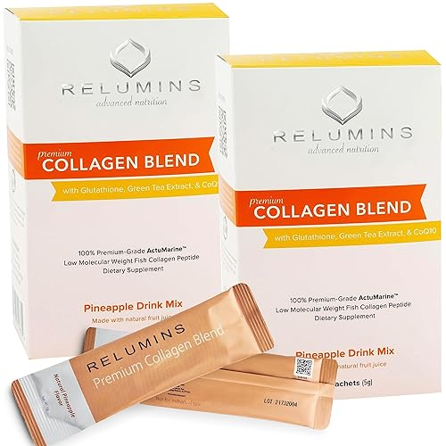 Relumins Marine Collagen Powder Drink Mix - Collagen Peptide with ...