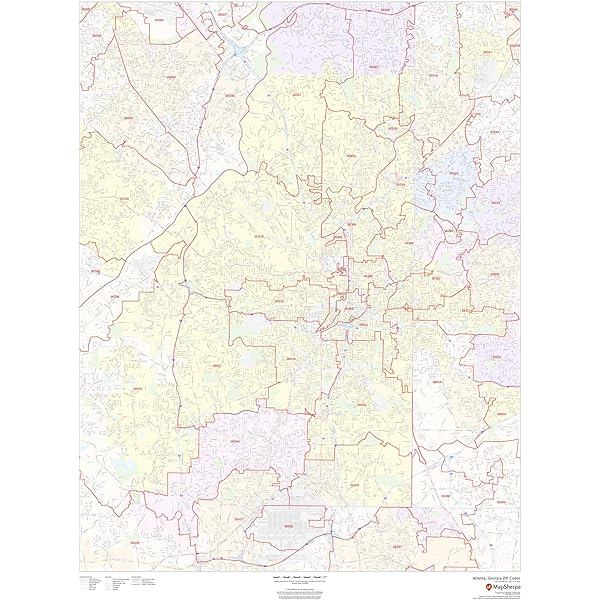 Map Of Atlanta And Metro Atlanta Zip Code Complete List Of MARTA Bus