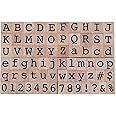 Amazon.com: Block Alphabet & Numbers Wood Stamp Set by Recollections ...