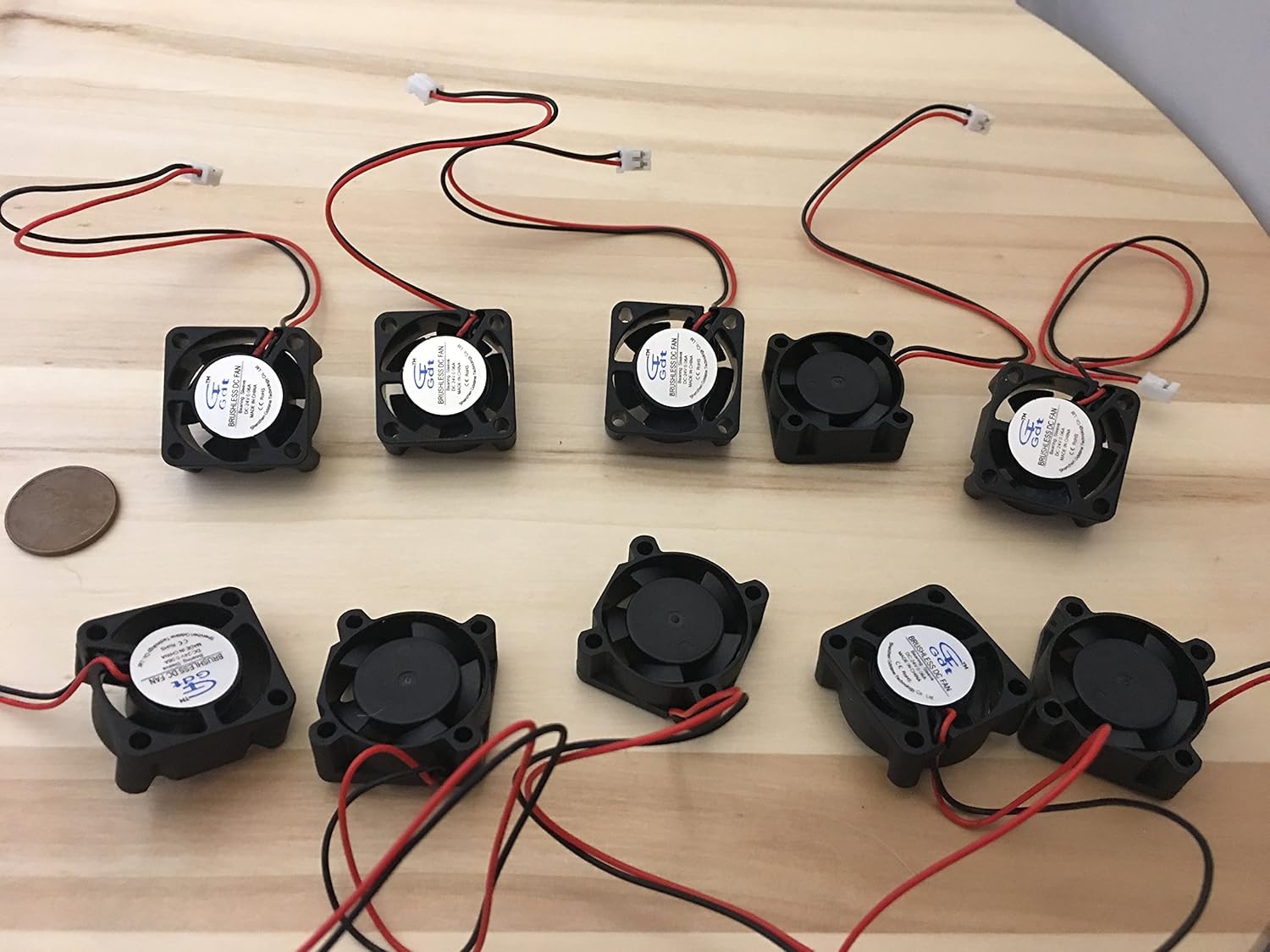 10 Pieces - 24v - Fan 25mm x 25 x 10 Brushless Cooling small micro Flow ...