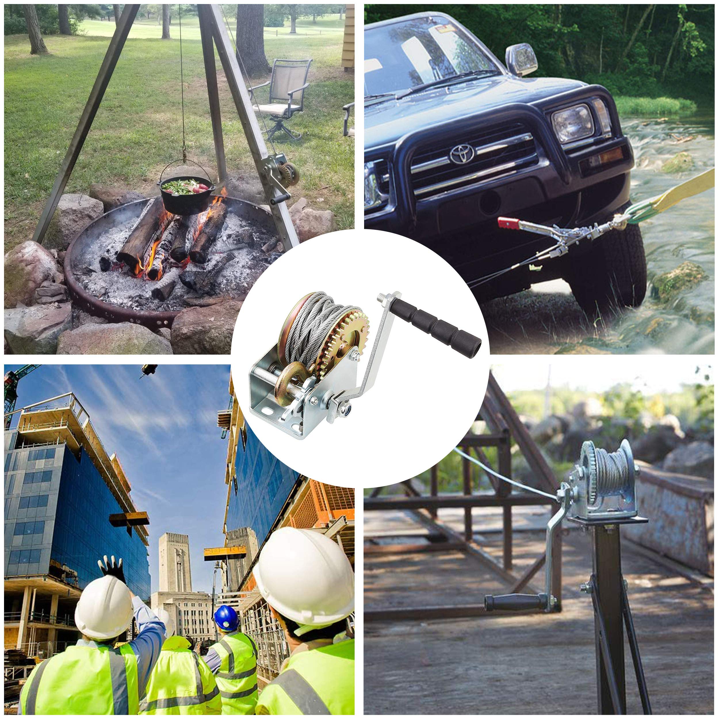 Mua Crank Winch Boat Trailer Winch 800lbs Capacity Heavy Duty Hand ...