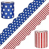 Amazon.com: Whaline 131.2Ft Patriotic Bulletin Board Border Red Blue ...