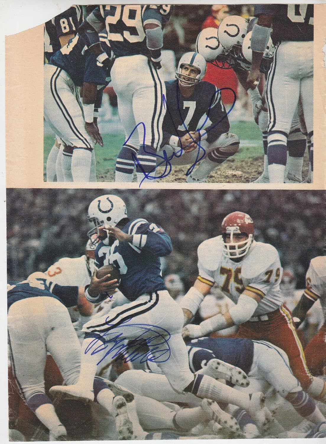 1975 BERT JONES LYDELL MITCHELL COLTS SIGNED SI SPORTS ILLUSTRATED ...