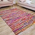 Amazon.com: RAJRANG Chindi Rag Rug 5x7 feet Hand Braided Multicolor ...