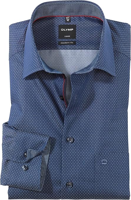OLYMP Herren Oberhemd Langarm Luxor,Uni,modern fit,New Kent: Amazon.de ...