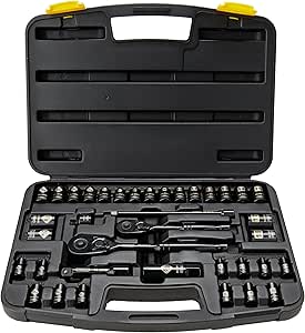 Stanley 87-320 37 Piece 1/4-Inch & 3/8-Inch Drive Laser Etched Black ...