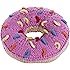 Amazon.com: Cheengoo Organic Bamboo Crocheted Chocolate Donut Rattle ...