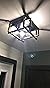LULING 2-Light Square Ceiling Light, Adjustable Socket, 11.4" Flush ...