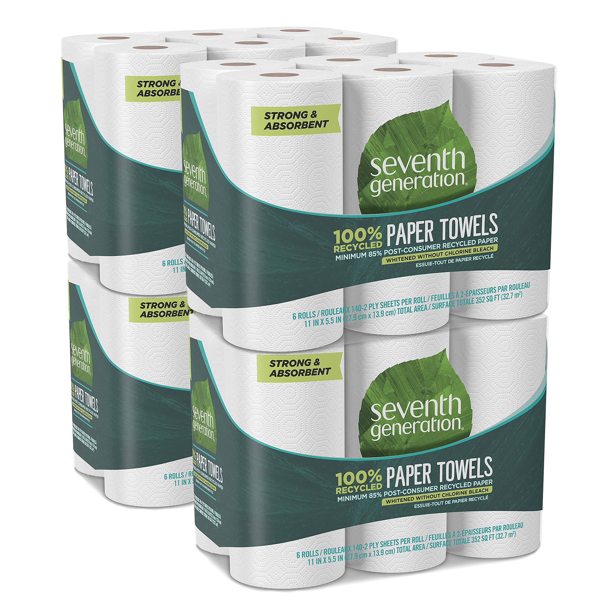 Mua Paper Towels 2-Ply 4 Pack 100% Recycled Paper 6 Rolls Seventh ...