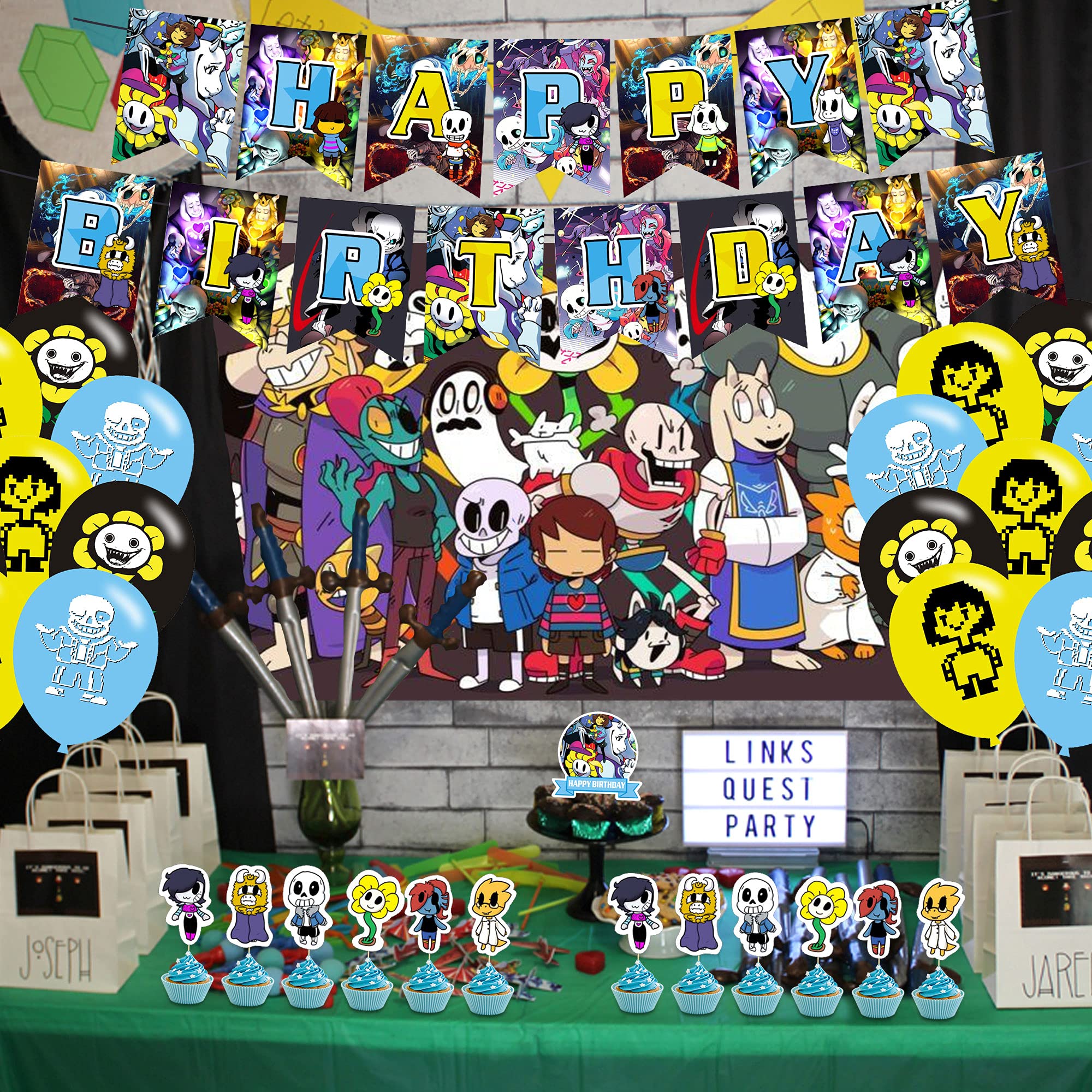 Mua DOSSEL Undertale Birthday Party Decorations, Cartoon Undertale Game ...