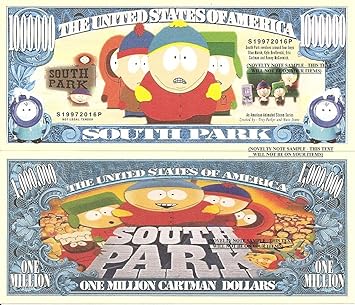 Novelty Dollar South Park American Animated Sitcom Series One Million ...