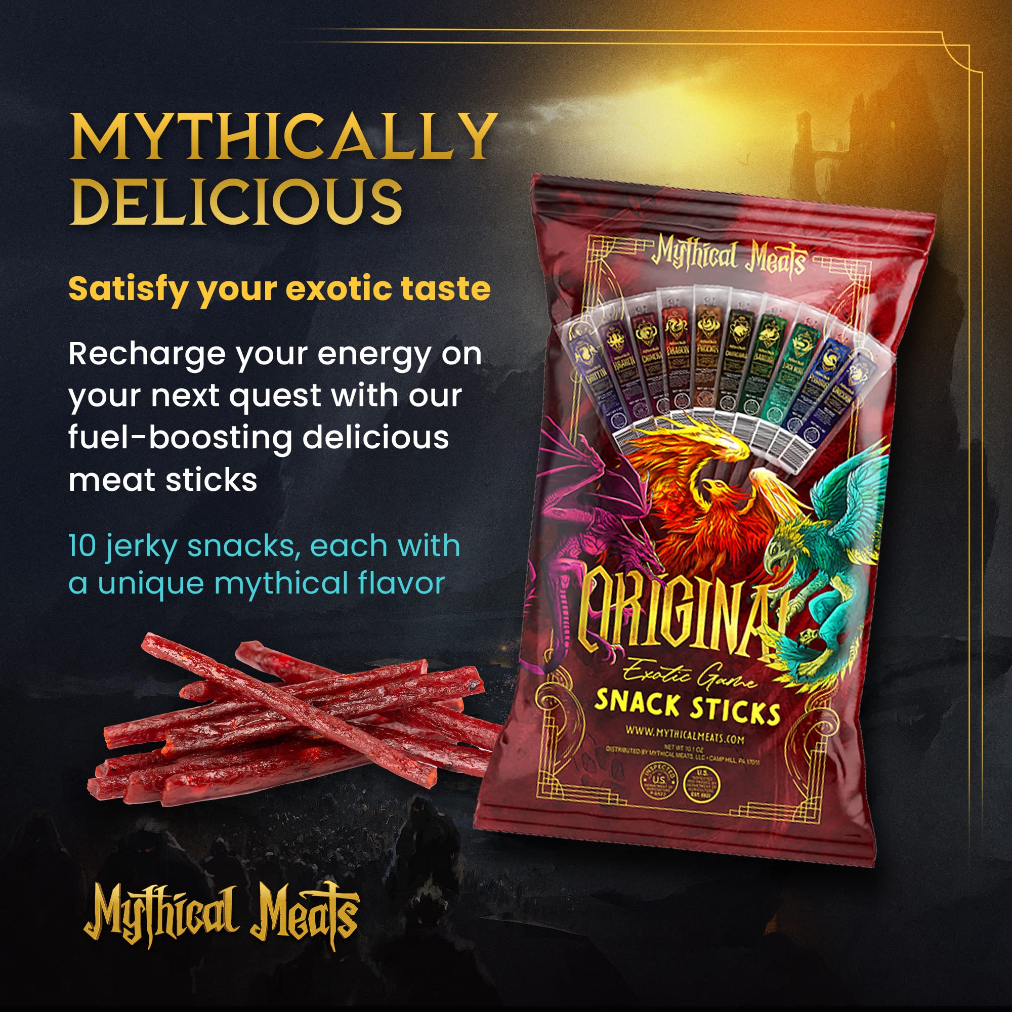 Mua Mythical Meats Original Exotic Flavor Sampler Pack – 10 Exotic Game ...