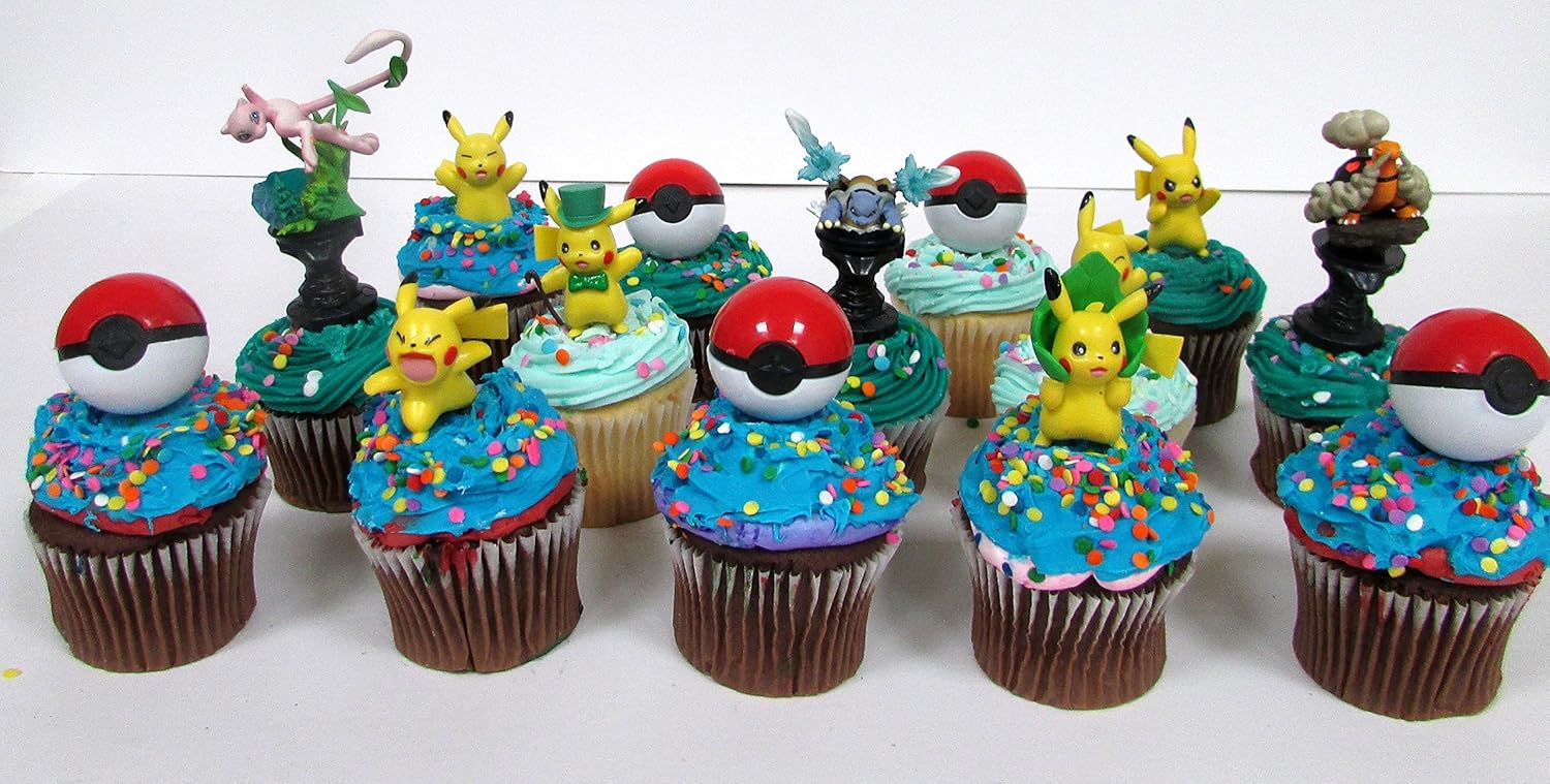 the top Decorating Tools POKEMON GO 14 Piece Birthday CUPCAKE Topper ...
