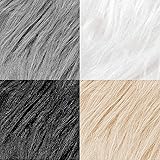 Amazon.com: 4 Pieces Faux Fox Fur Fabric Shaggy Fur Patches Fabric Trim ...