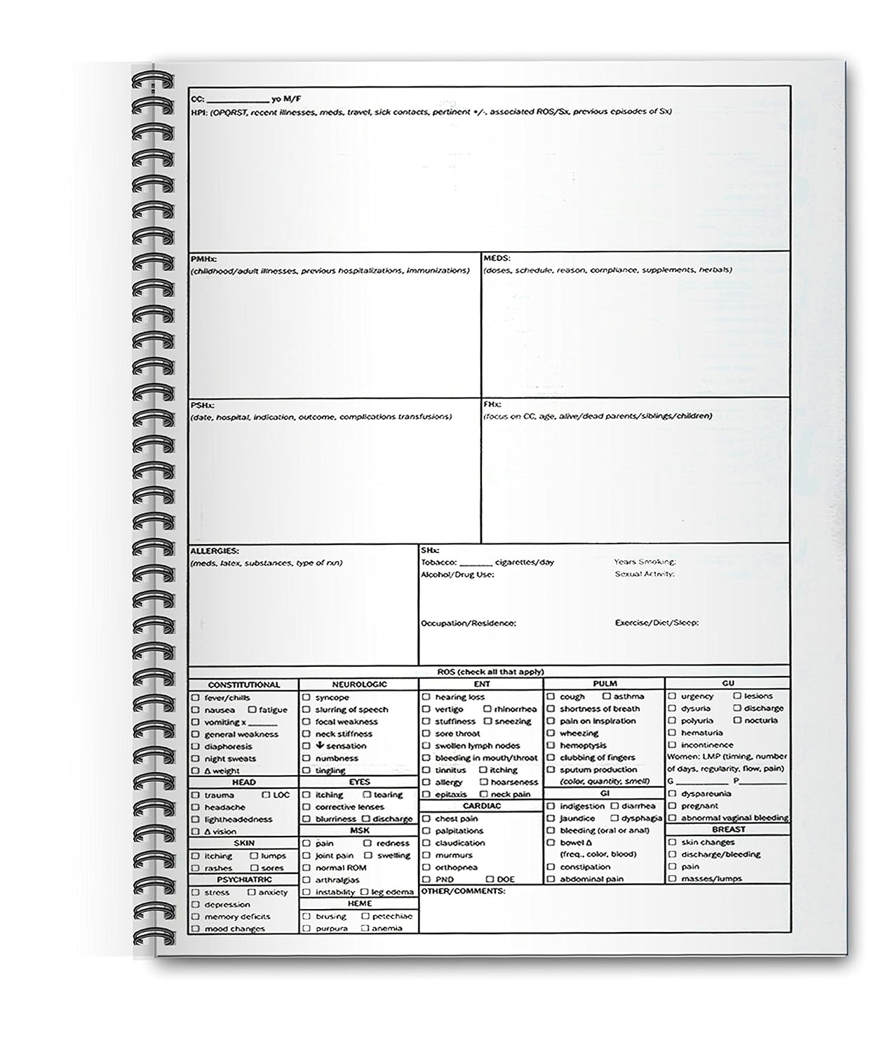 Printable Pediatric H P Template Printable Templates