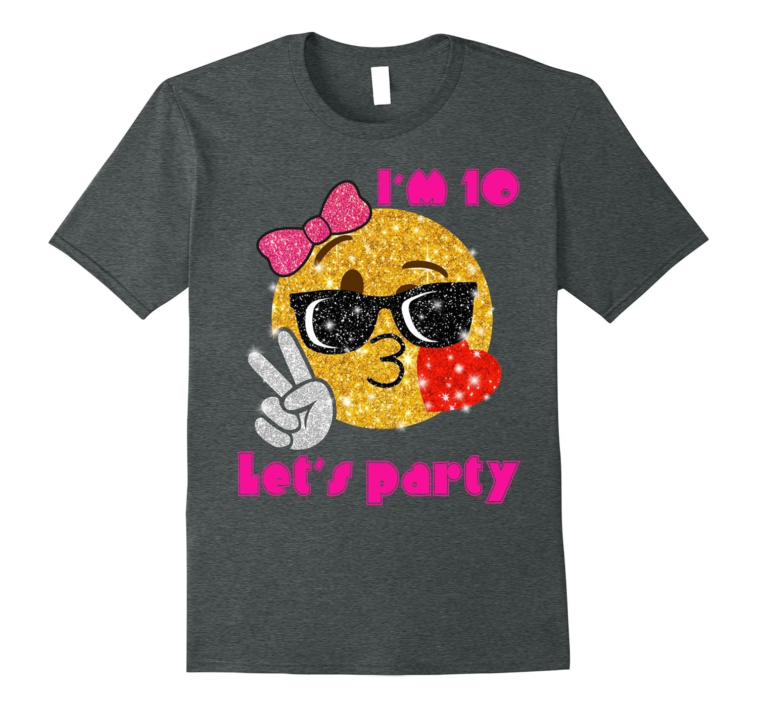 10th birthday emoji shirt for girls