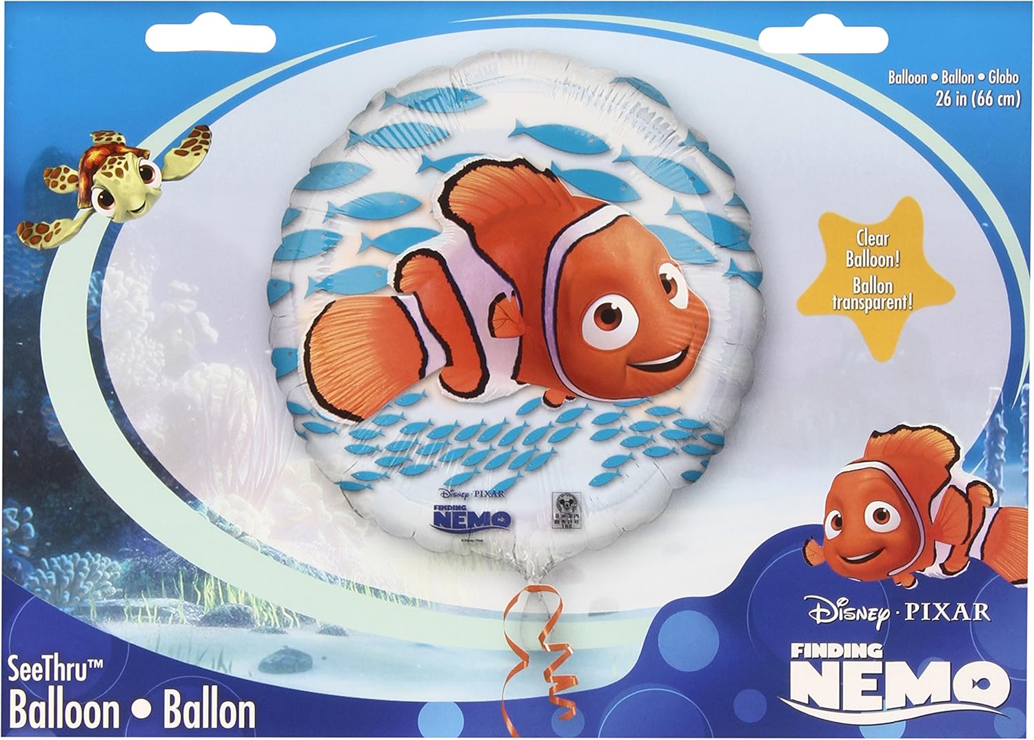 Disney Amscan 26-inch/ 66cm Finding Nemo See Through Foil Balloon ...
