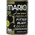 Amazon.com : Mario Camacho Foods Low Sodium Black Olives, Medium Pitted ...