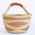 Amazon.com: Ayeya Handwoven African Grass Basket, Market Style w/single ...