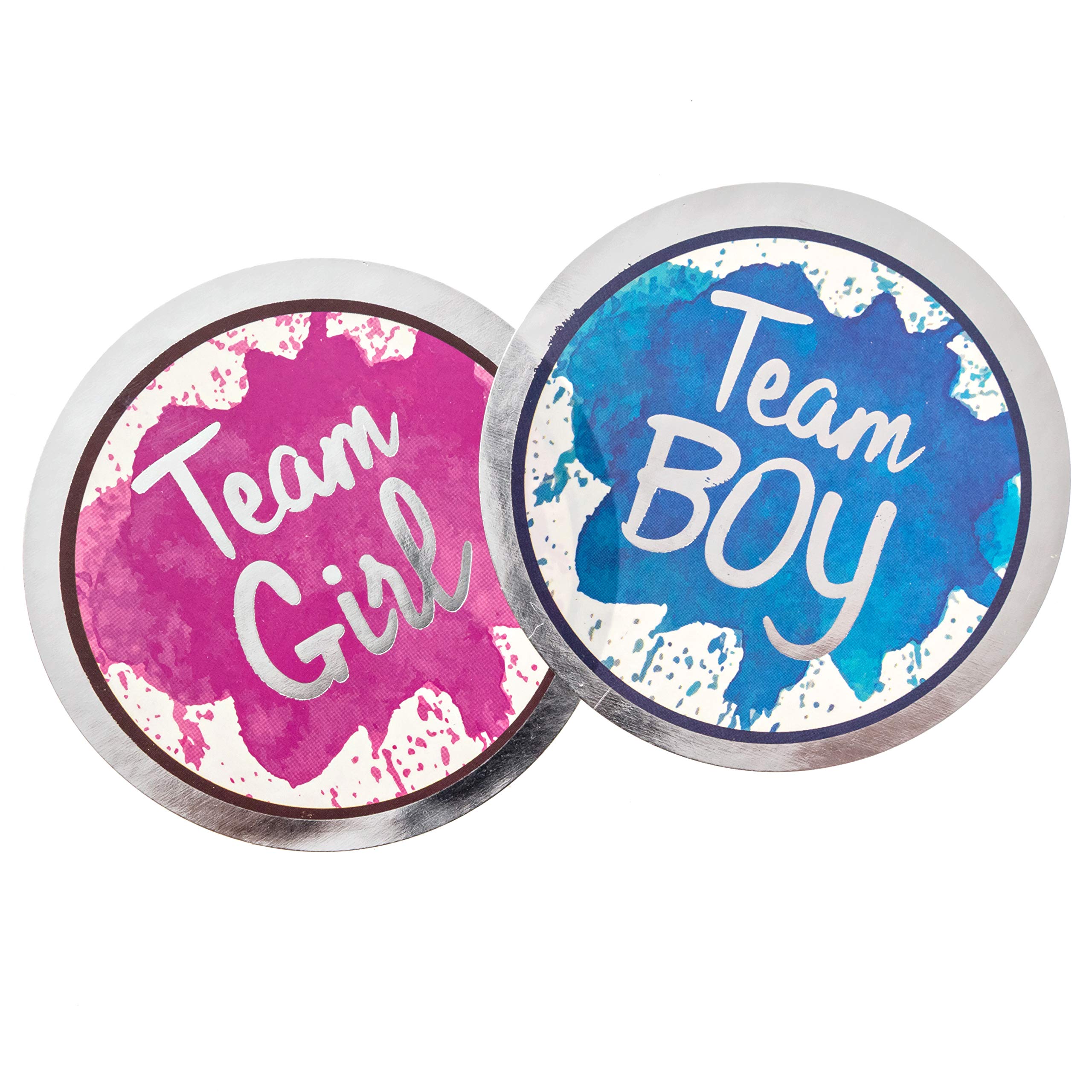 Buy Gender Reveal Stickers - Team Boy and Team Girl - Pink & Blue ...