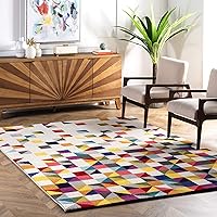 Amazon.com: nuLOOM Triangle Geometric Area Rug, 5' x 8', Multi : Home ...