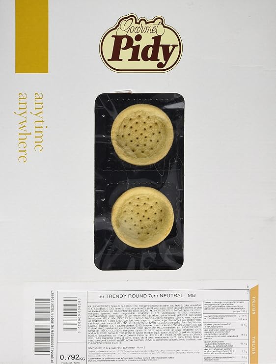 Pidy Trendy Shortcrust Pastry Shell Round, Neutral - 36 Individual ...