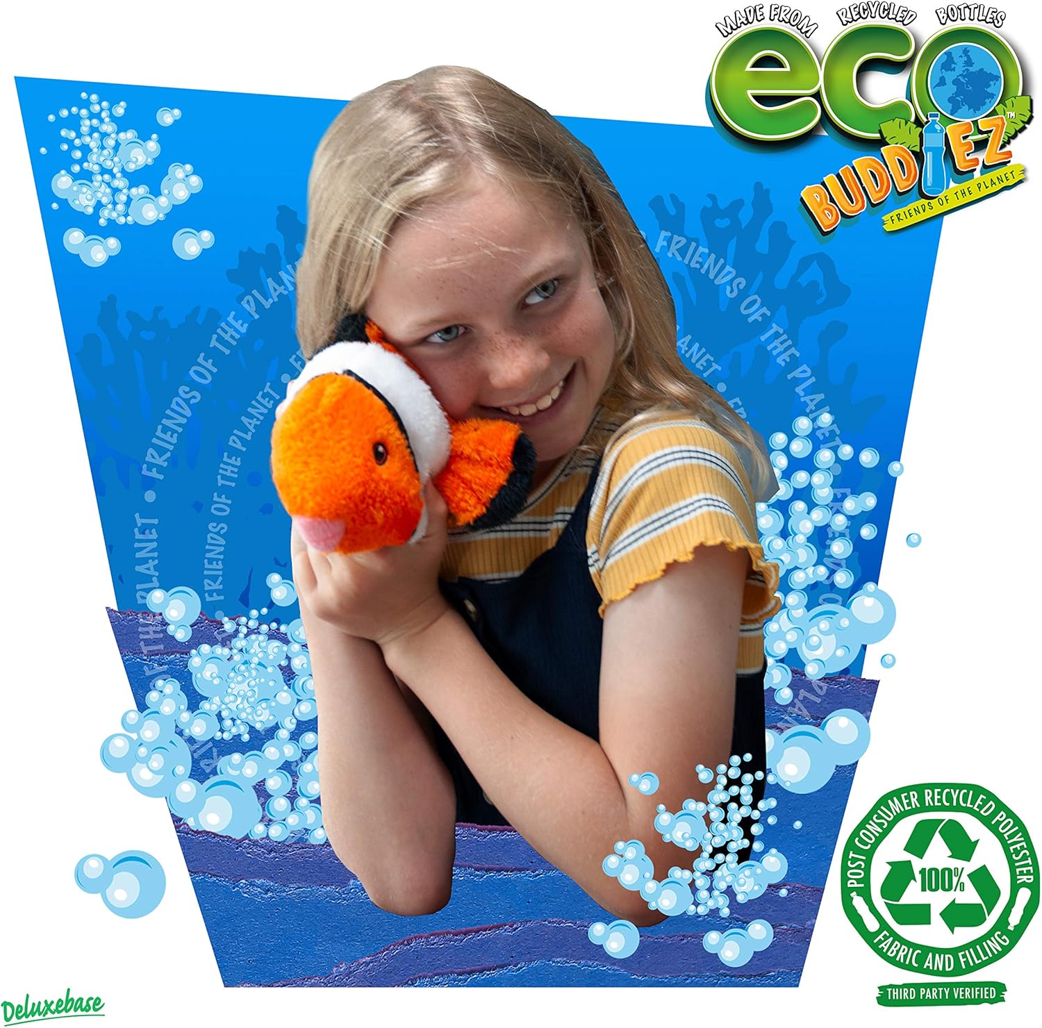 EcoBuddiez – Clown Fish from Deluxebase. Medium 30cm Soft Plush Animals ...