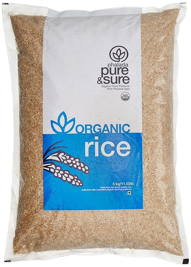 Pure and Sure Organic Unpolished Rice, 5kg: Amazon.in: Grocery ...
