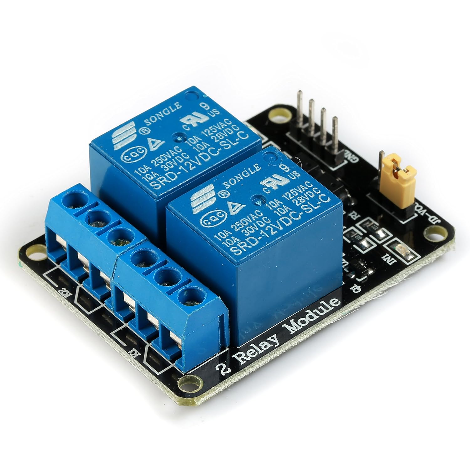GEREE 12V 2-Channel Relay Module For Arduino ARM PIC AVR DSP SRD-12VDC ...