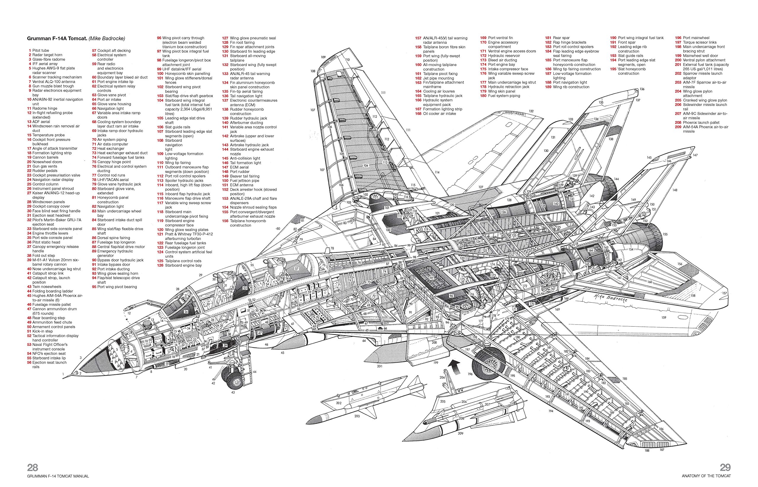 Grumman F-14A Tomcat cutaway | Infographic, Cutaway, Visual