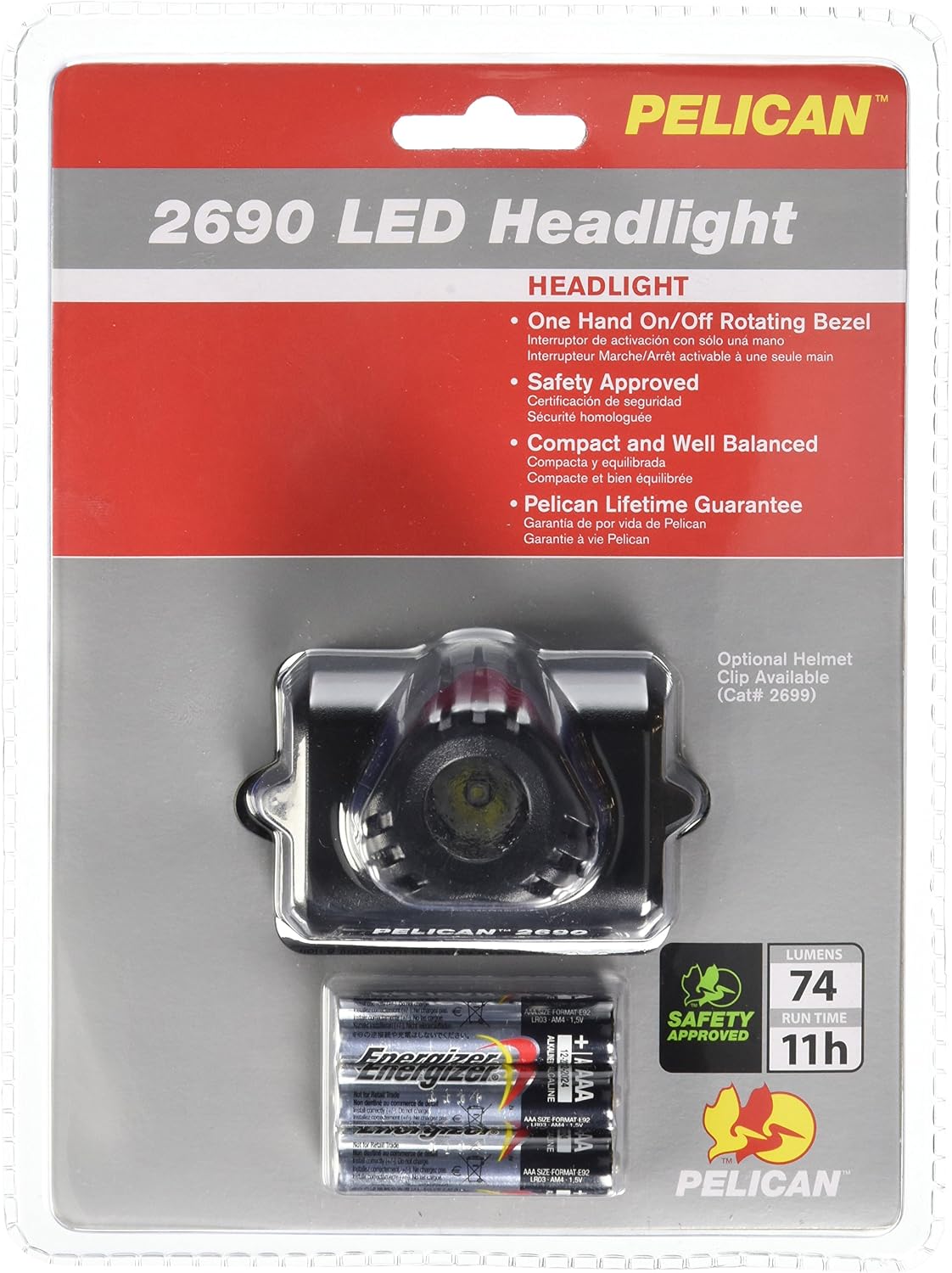 Pelican HeadsUp 2690 - Linterna (Linterna con cinta para cabeza, Negro ...
