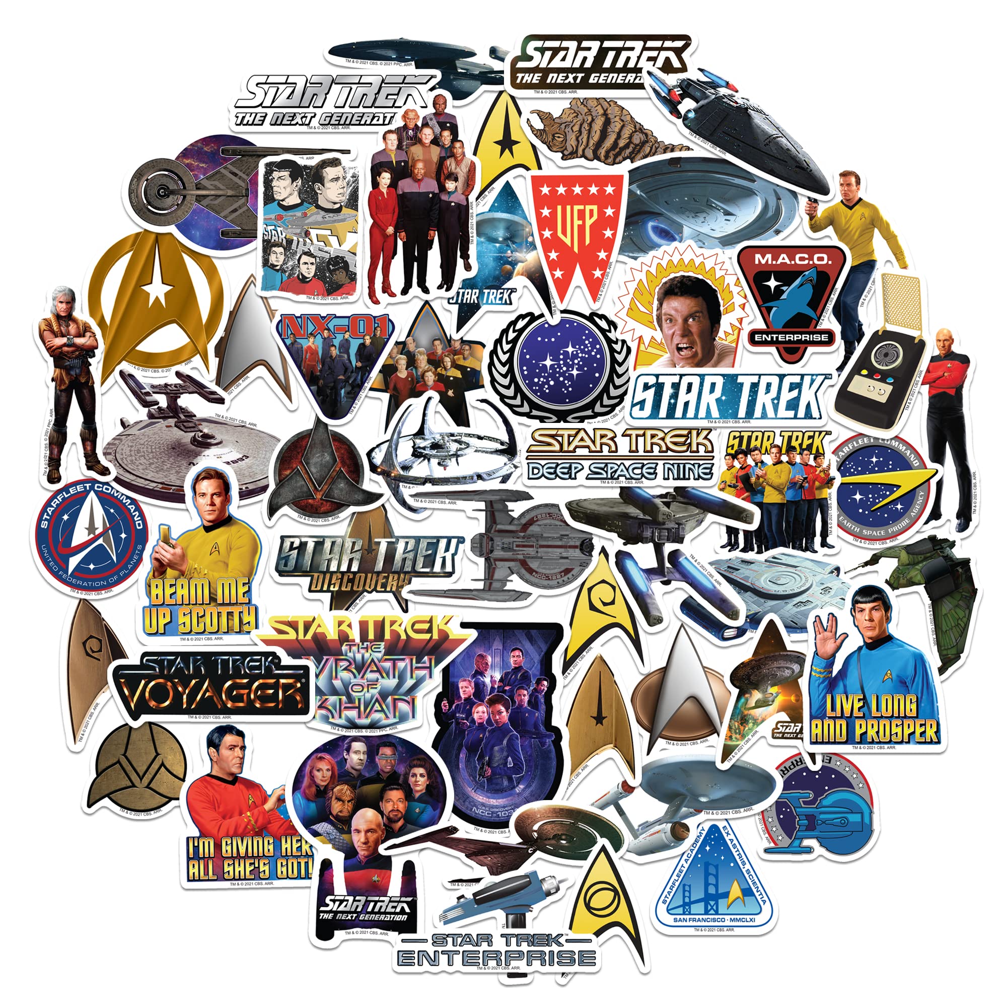 Mua Star Trek Sticker Pack Die Cut Vinyl Large Deluxe Stickers Variety ...